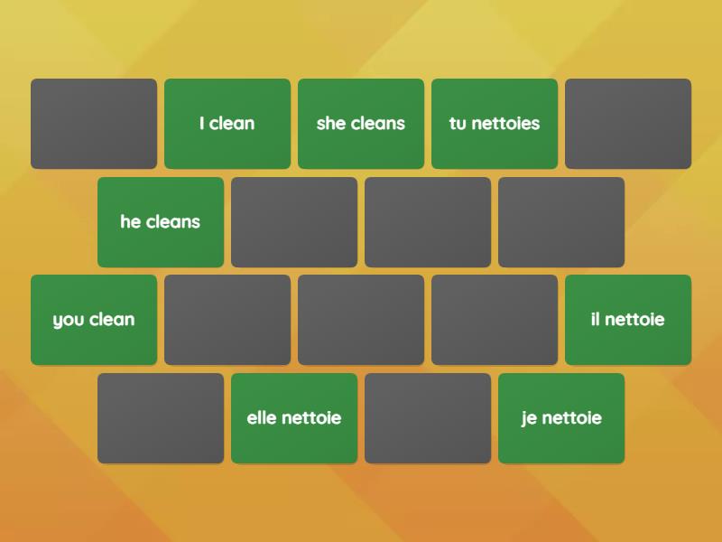 Nettoyer au présent - Matching pairs