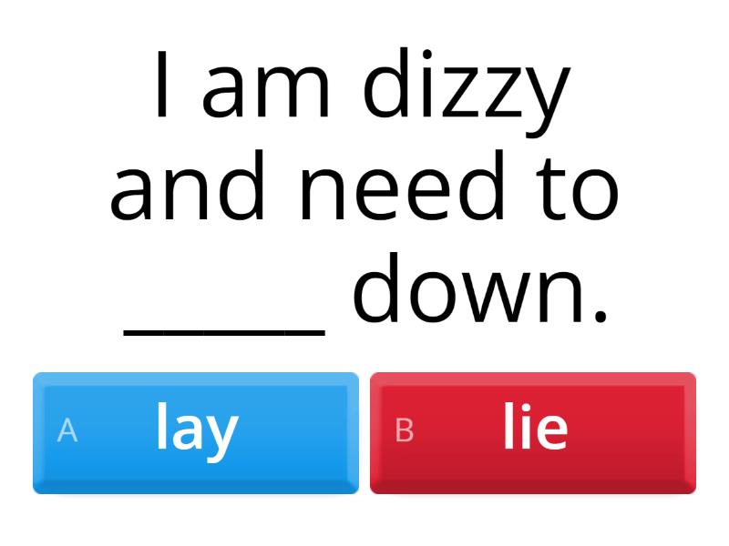 Lay or Lie - Quiz