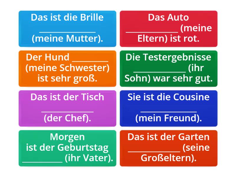 Genitiv Deutsch - Flip tiles
