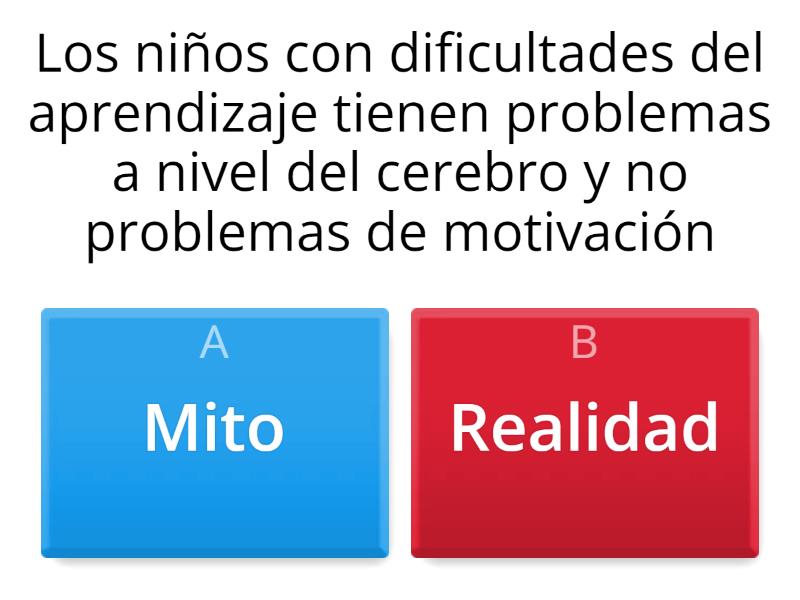 Juego de Mito o Realidad - Quiz