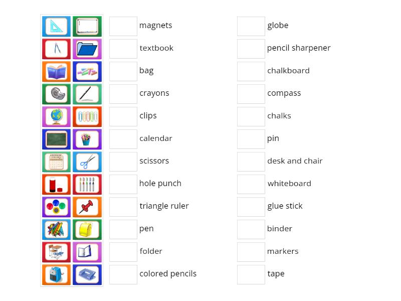 School Things - Match up