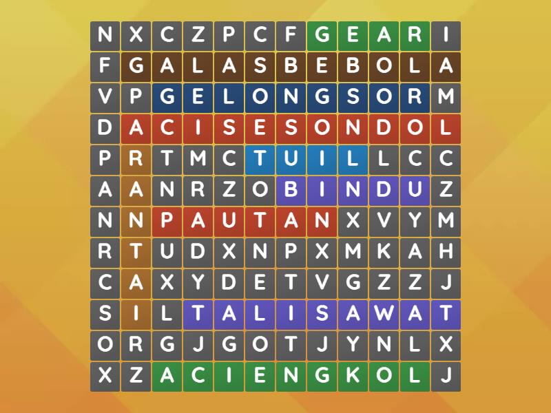 KUIZ 02 RBT TINGKATAN 2: KOMPONEN MEKANIKAL - Wordsearch