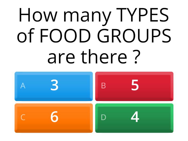 FOOD GROUPS - Quiz