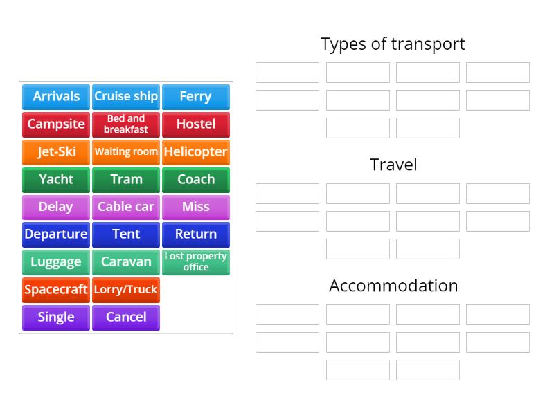 Vocabulary - Group sort