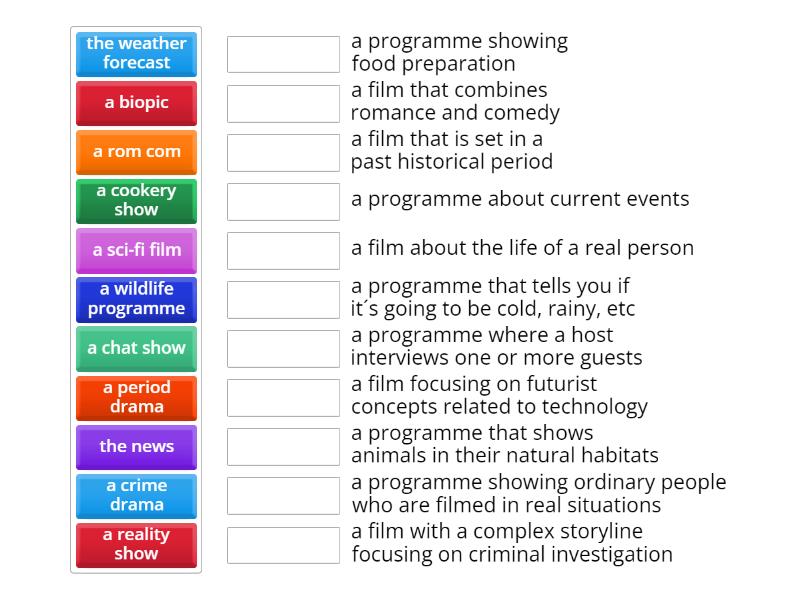 TV programmes - Match up