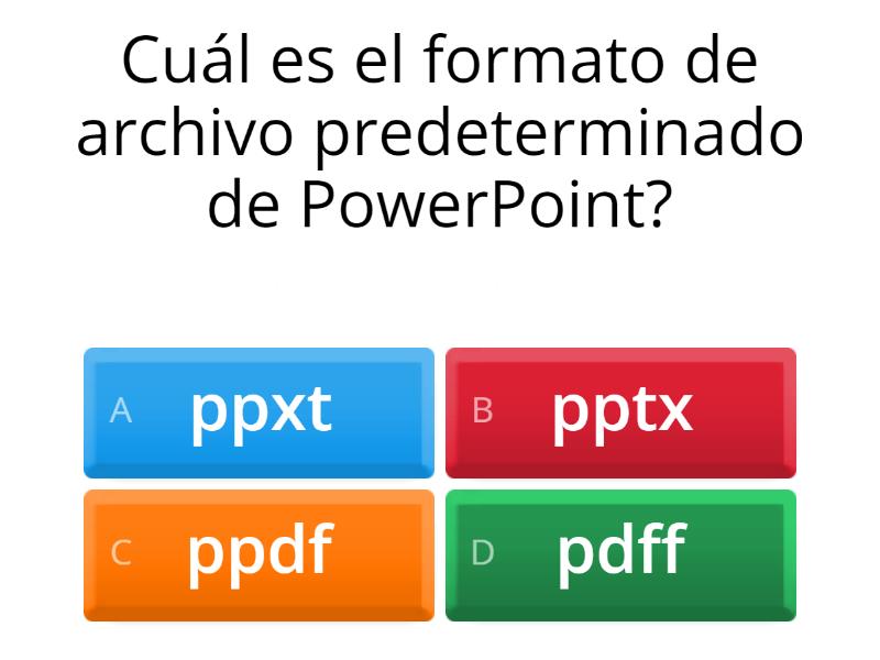 Preguntas PowerPoint - Cuestionario