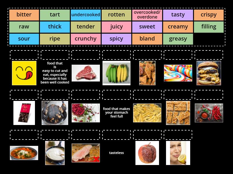 Taste (adjectives) - Match up