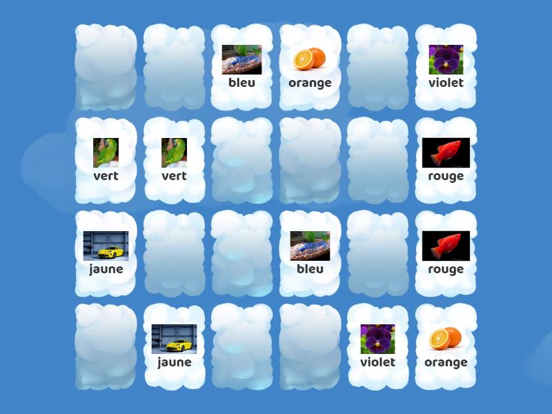 Les Couleurs - Matching pairs