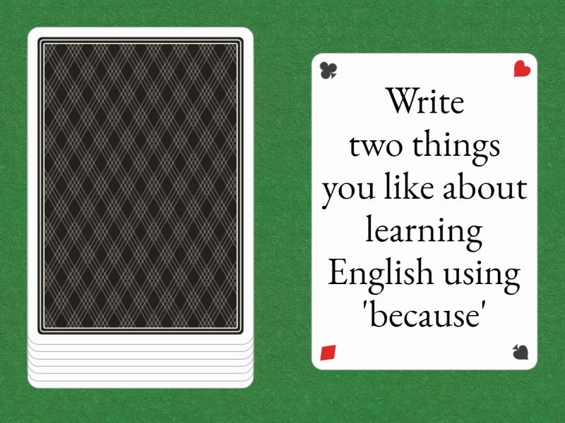 E2 Writing practice - Speaking cards