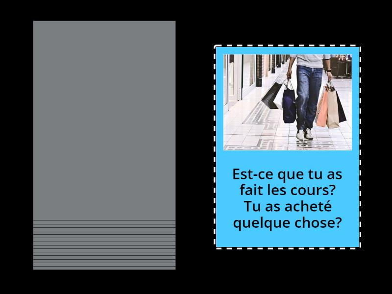Qu'est-ce que tu as fait hier soir? Passé composé - Random cards