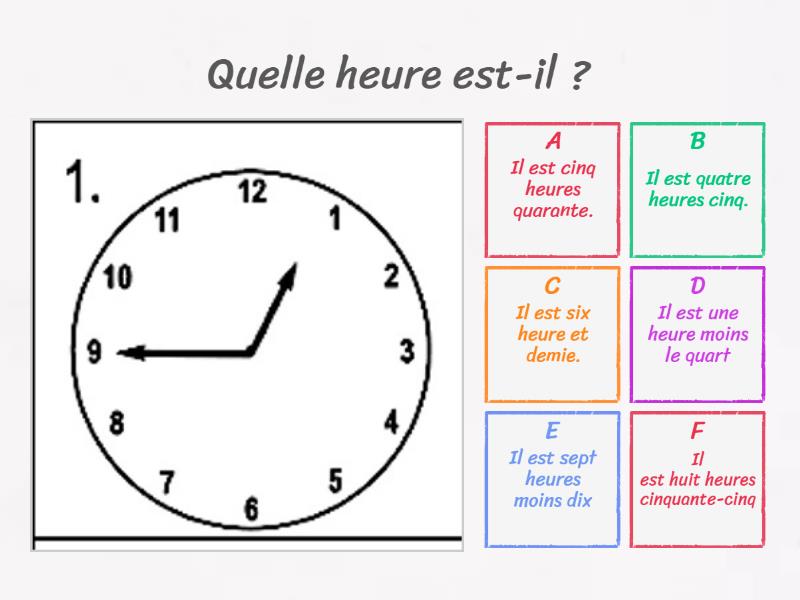 Les heures 2 - Cuestionario