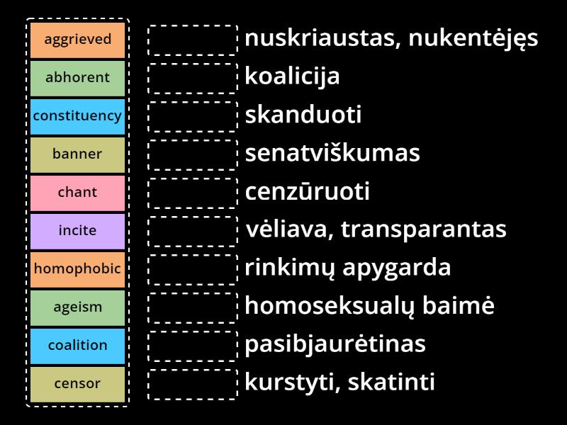Unit 4 - part 1/2 - Match up