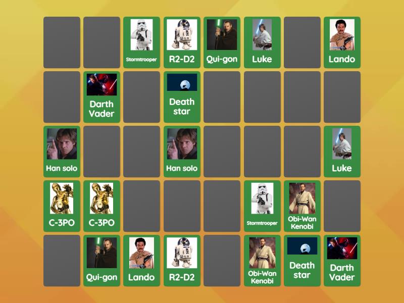 STAR WARS per TOMMASO - Matching pairs