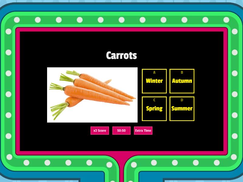 Seasonal Foods Quiz - Gameshow quiz