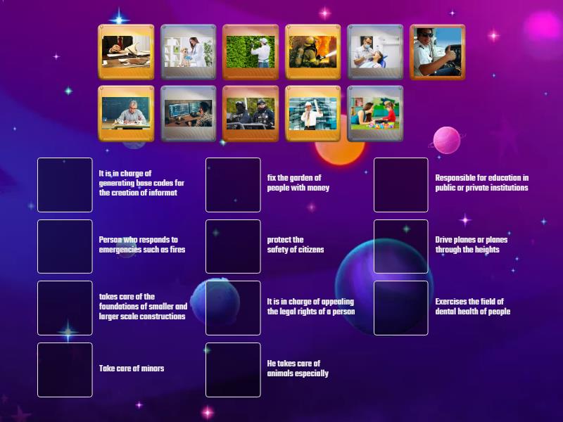 professions and jobs - Une las parejas