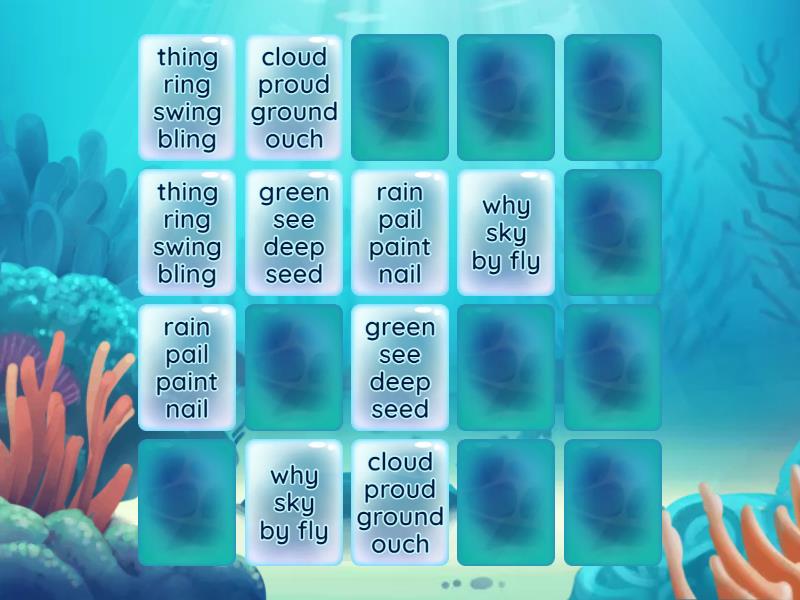 rhyming words - Matching pairs