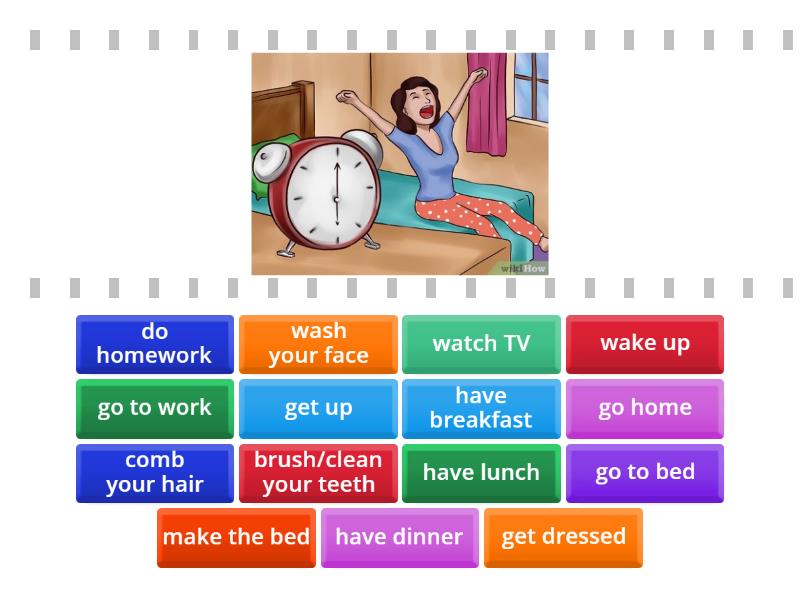 Daily routine - Find the match
