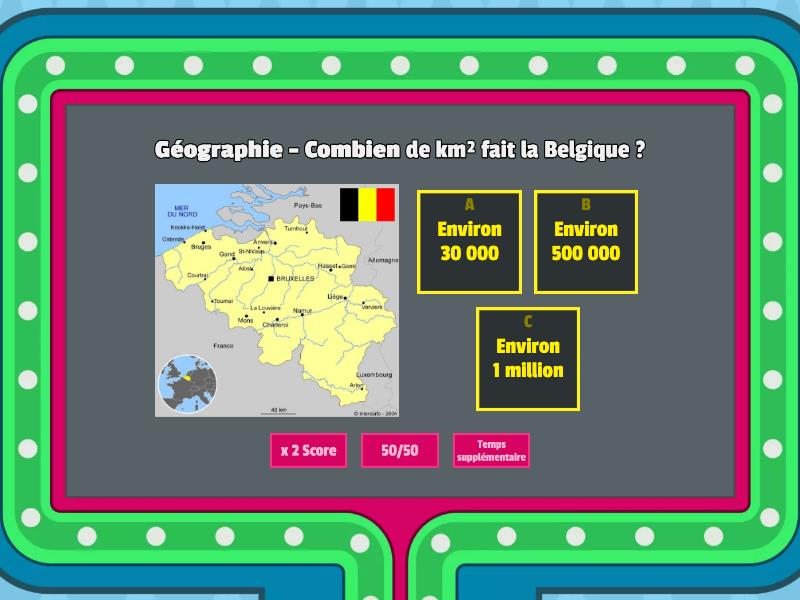 Quiz : Connaissez-vous la Belgique ? - Gameshow quiz