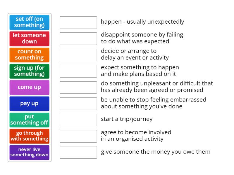CATS Cambridge CAE Complete Advanced U11 Phrasal Verbs - Match up