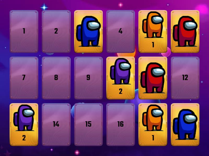 Among Us-Memotest - Matching pairs