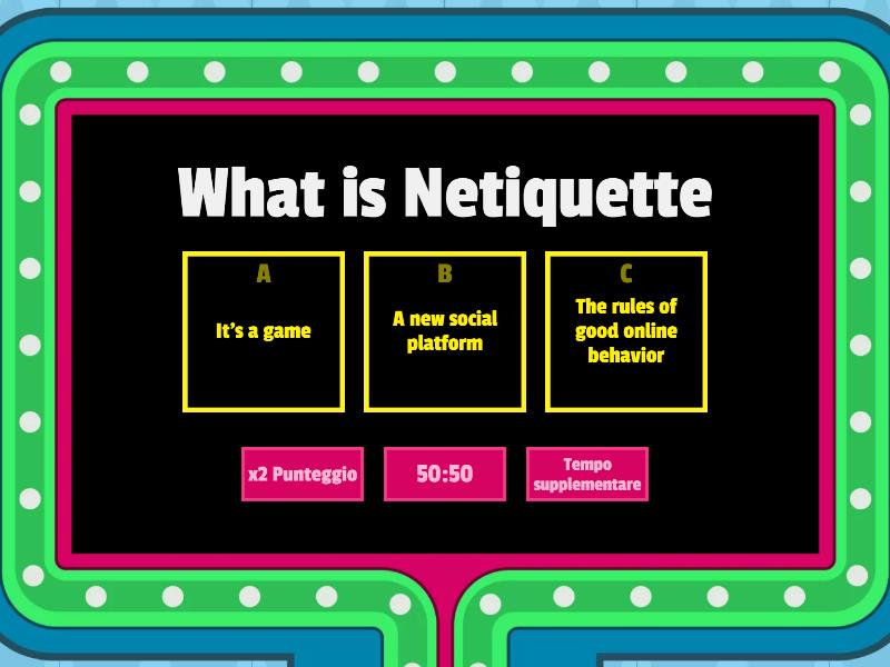 Netiquette - Gameshow quiz