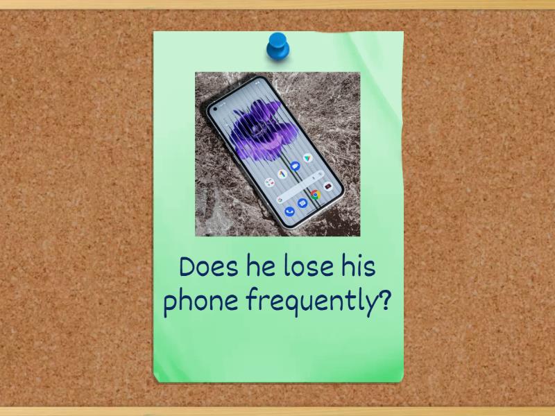 Verbs -bring, lose, break, hold, use - Flash cards