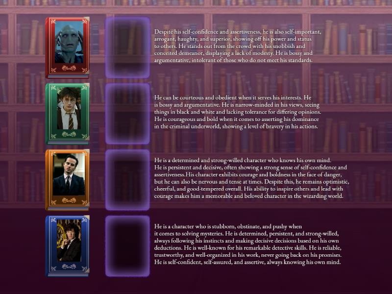 description of character - Match up
