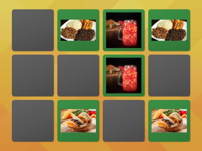 Encuentra la diferencia de comidas venezolanas - Matching pairs
