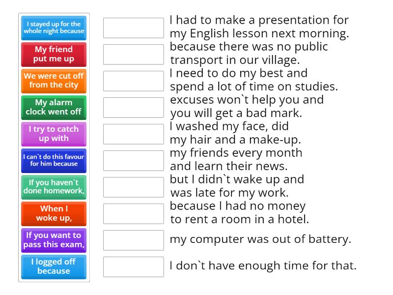 Phrasal verbs Insight A2 (Unit 1) + make / do - Match up