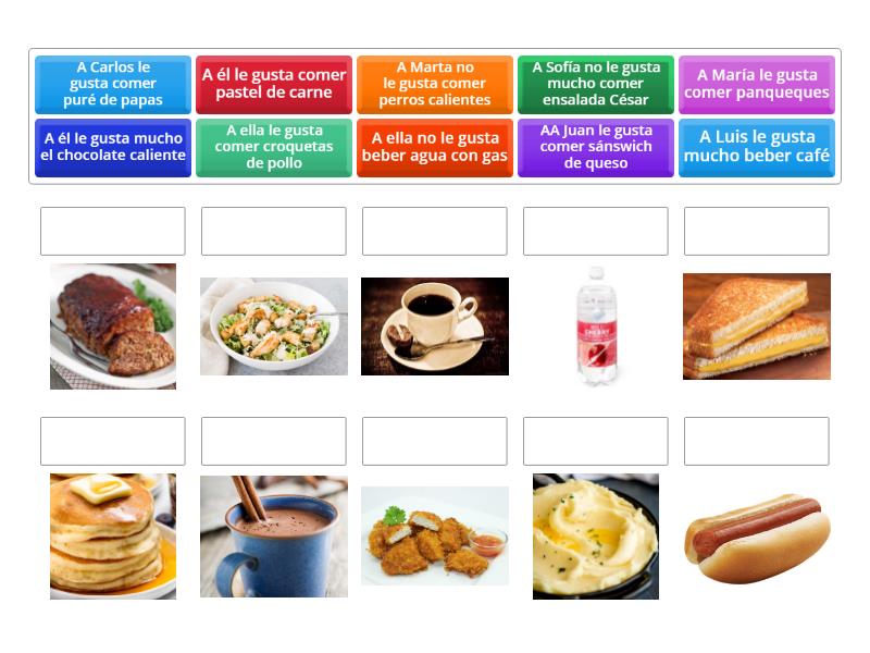 Spanish 1. La comida. Parte 3 - Match up