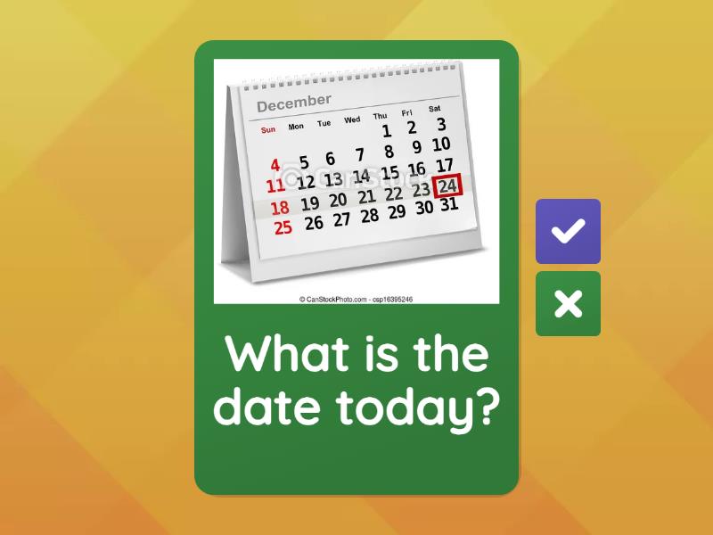 What is the date? - Flash cards