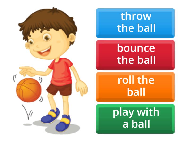 Action verbs with a ball - Quiz