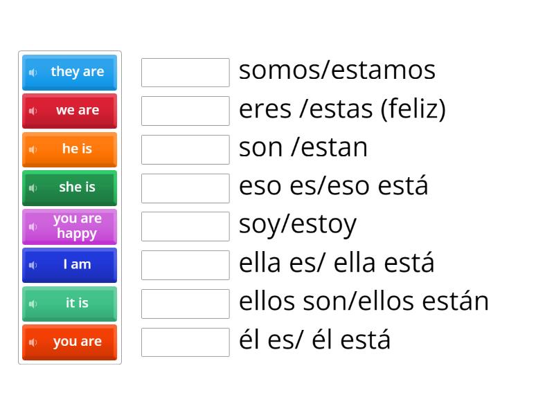 Verb to be matching - Match up