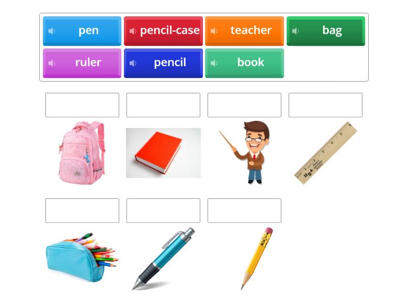 Happy House 1 - School objects - Match up