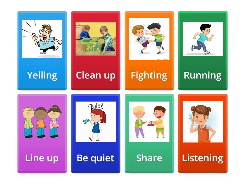 Ways to behave in class - Fichas giratorias