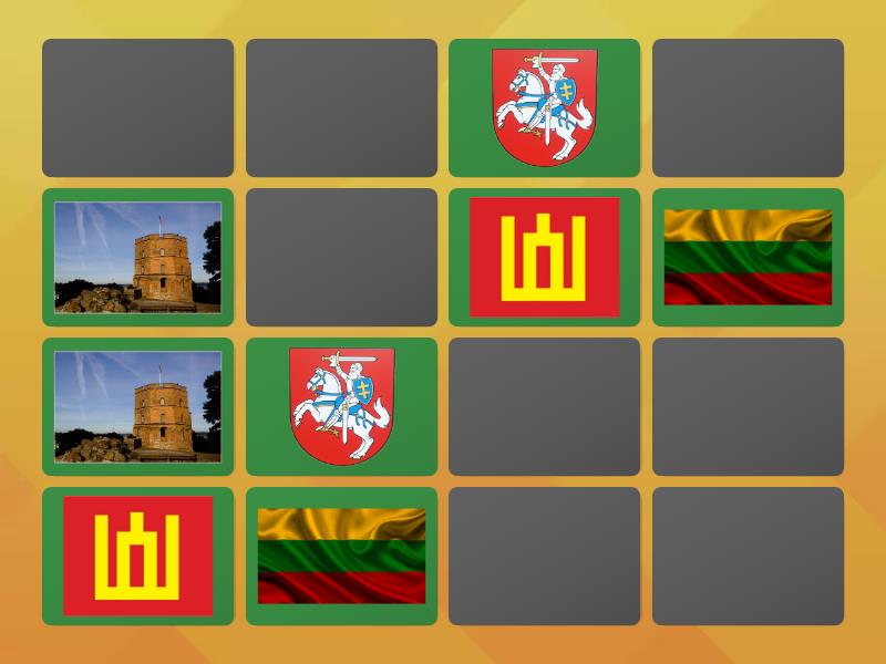 Lietuvos simboliai - Matching pairs