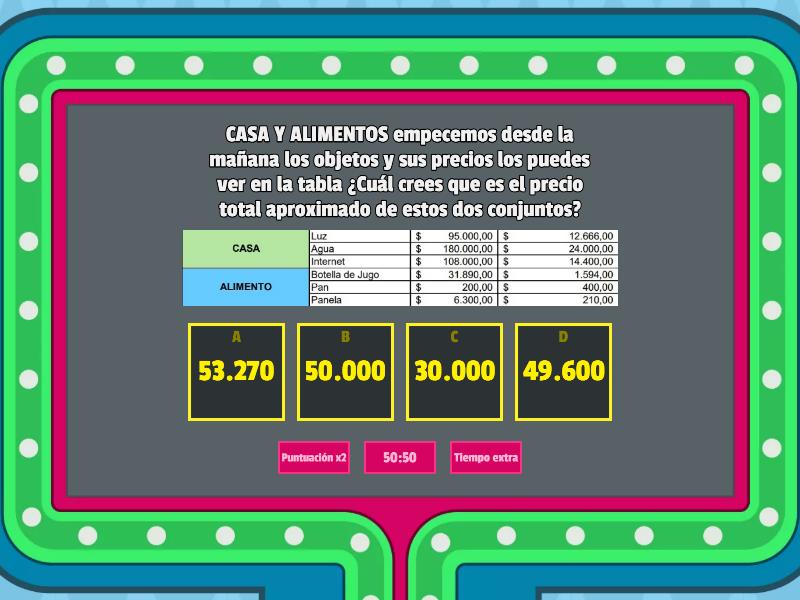 ¡EL precio es correcto! - Gameshow quiz