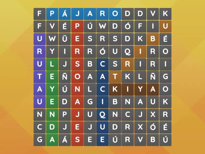 sopa de letras sobre leyenda - Wordsearch