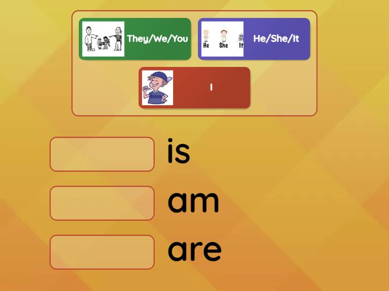 Pronouns + verb to be - Match up