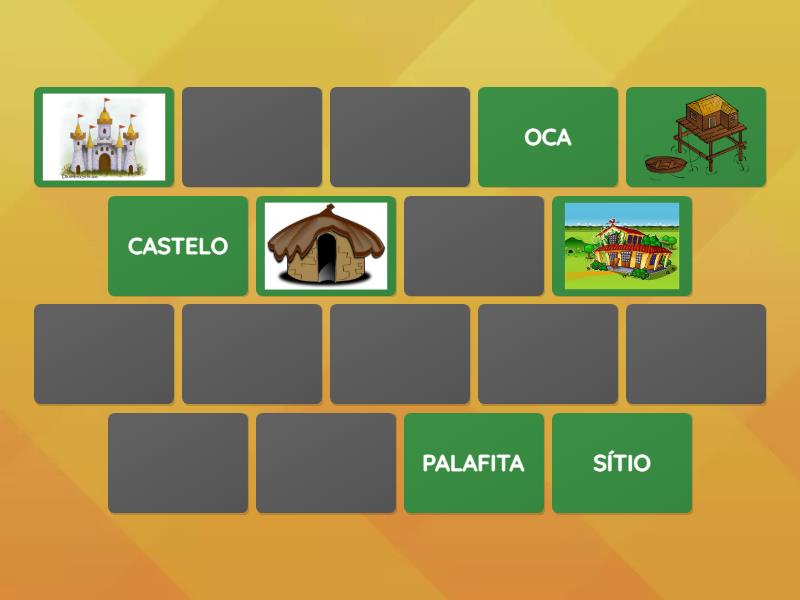 Jogo da memória - MORADIAS - Matching pairs