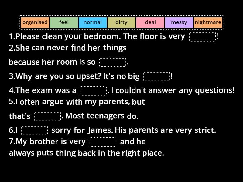 GG4 reading - Complete the sentence