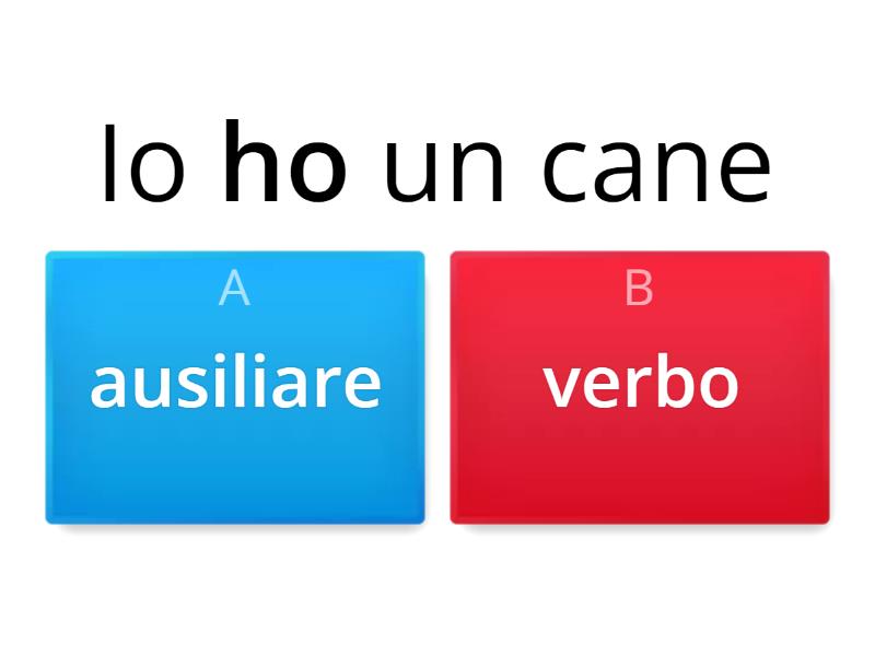 verbo avere: ausiliare o verbo? - Quiz