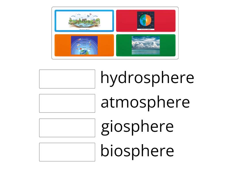 Earth's system - Match up