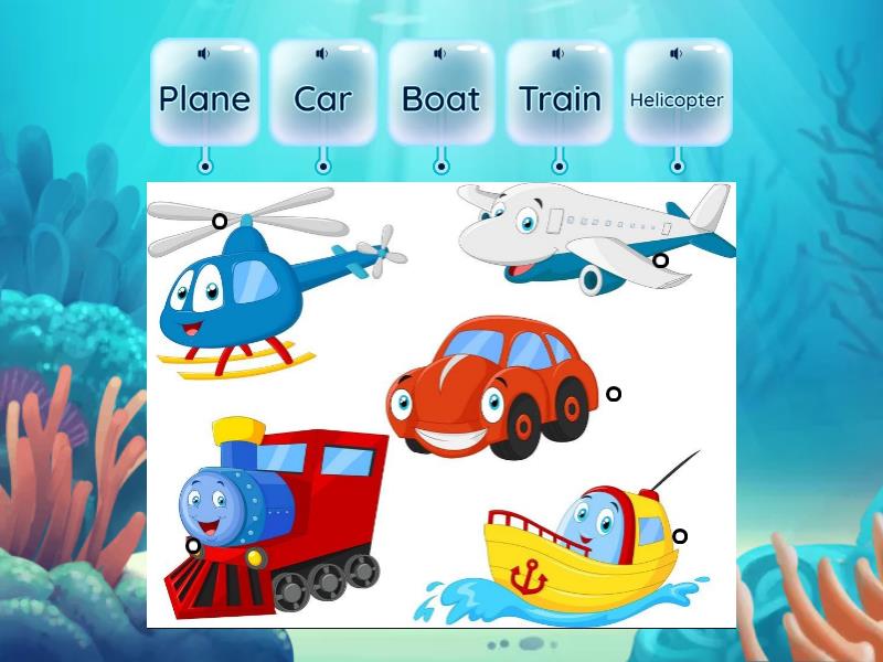 Means of Transportation - Kids - Labelled diagram