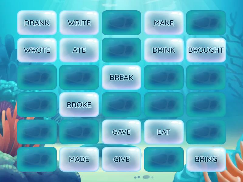 Memory Game Past Simple - Irregular verbs - Matching pairs