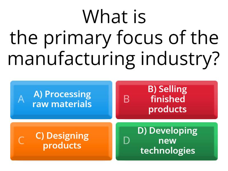 Video 'Manufacturing Industry Overview' by GalcoTV - Quiz