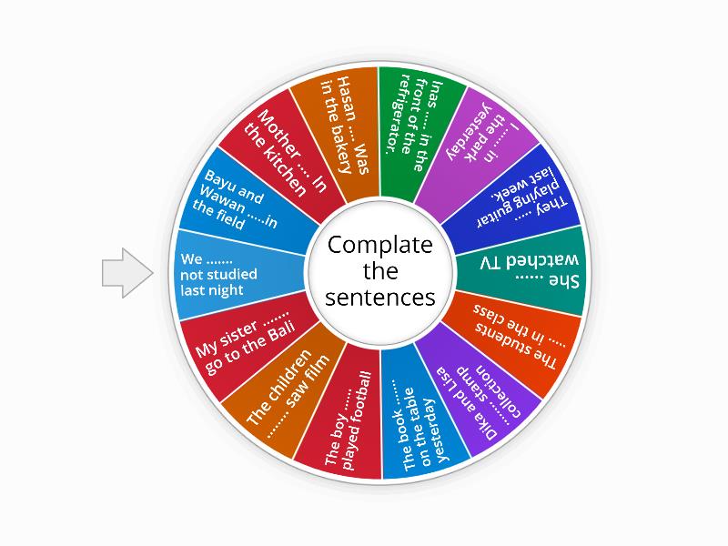 Simple Past Tense - Spin the wheel
