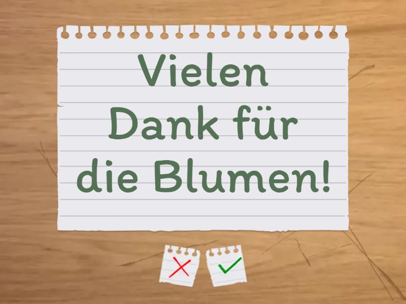 Menschen A1.1 L.4 Bitte / Danke - Flash cards
