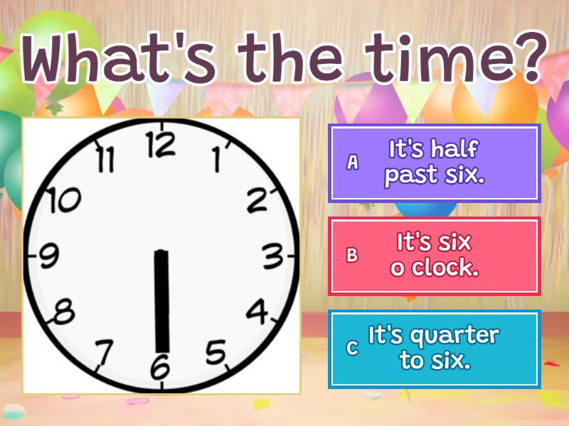 Telling the time - Quiz