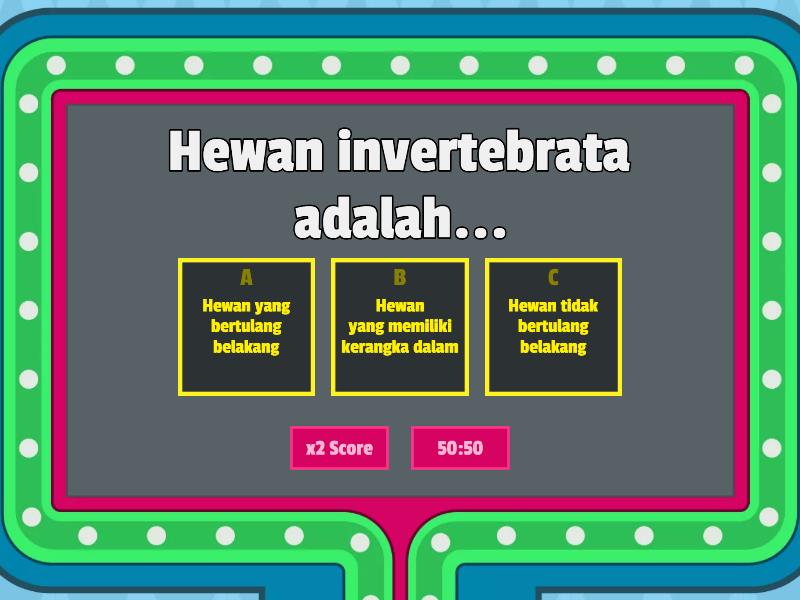 KELAS 3 IPAS Hewan Vertebrata dan Invertebrata - Gameshow quiz